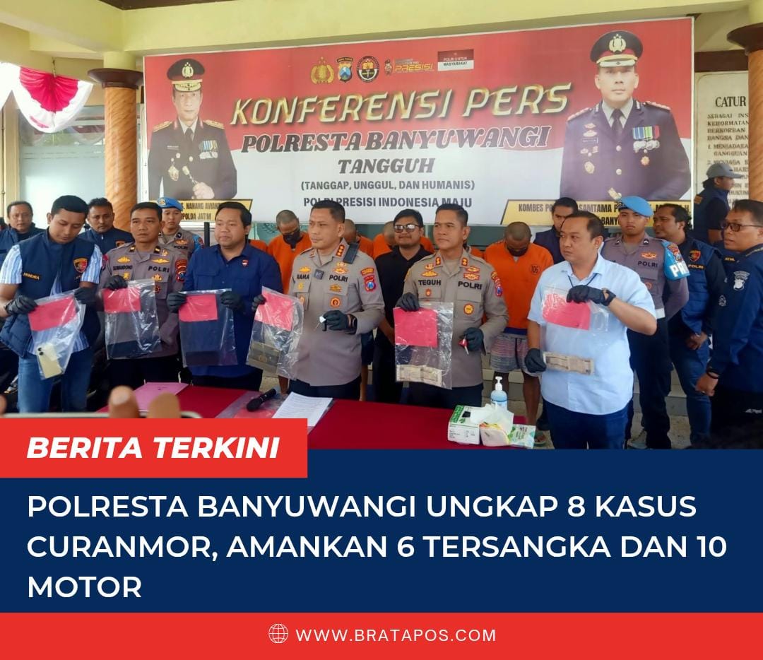 Polresta Banyuwangi Ungkap 8 Kasus Curanmor, Amankan 6 Tersangka dan 10 ...